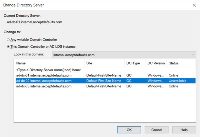 Decommission a Domain Controller | Accept Defaults